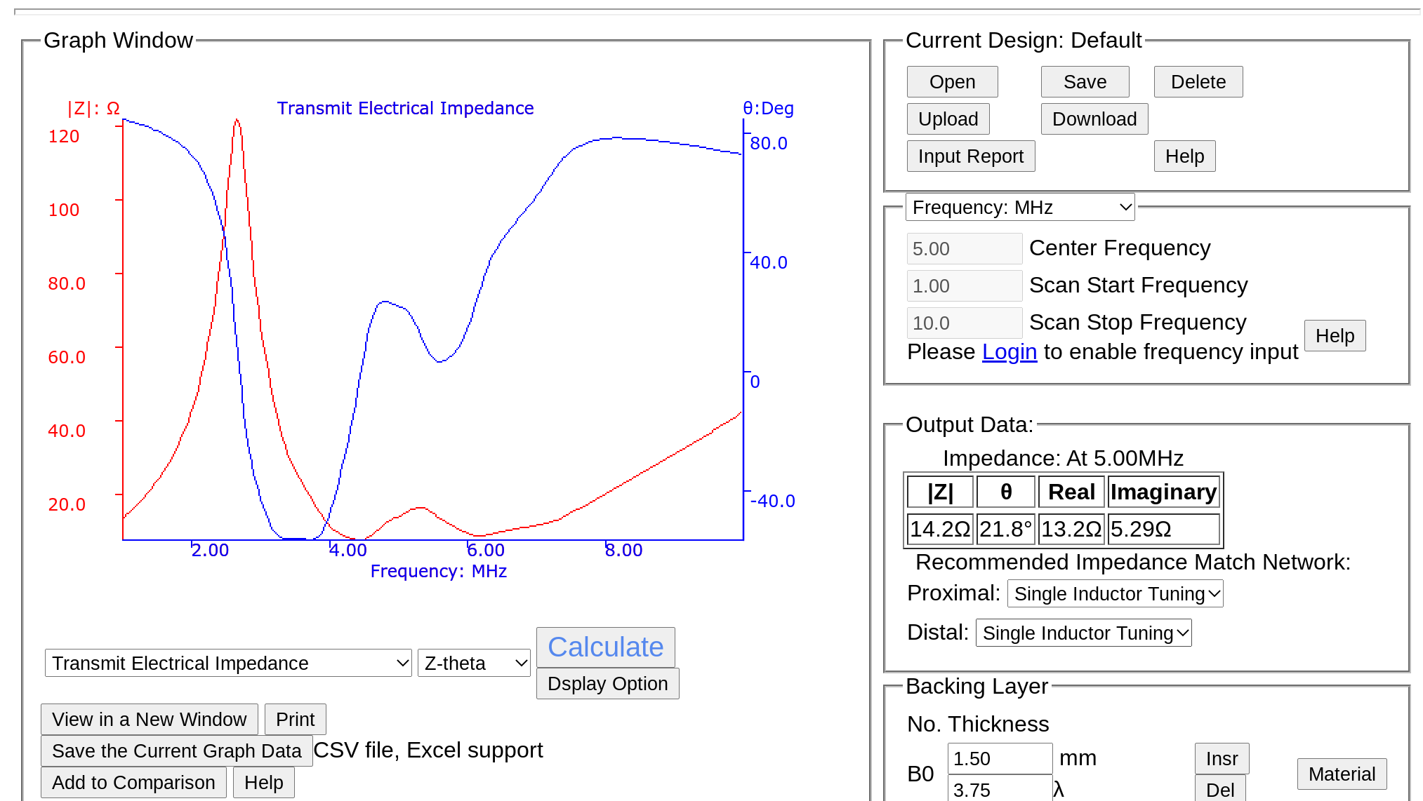 Transducer KLM Model Simulation